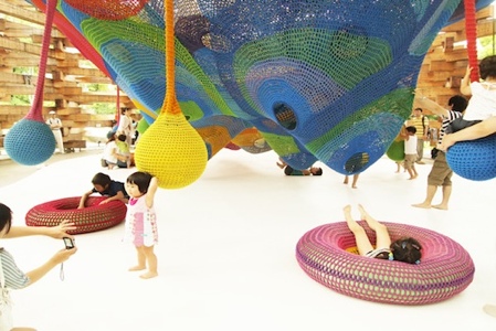 The Rainbow Net interactive art installation by Toshiko Horiuchi ...