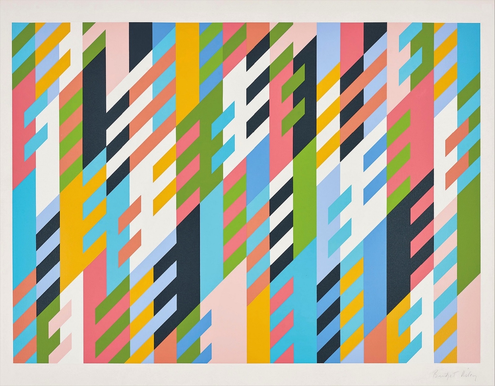 Bridget-Riley-New-Day-1992.-Screenprint-in-colours-on-wove-paper-94 ...