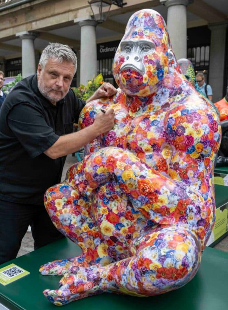 Rankin creates flower gorilla sculpture for the Tusk Gorilla Trail ...