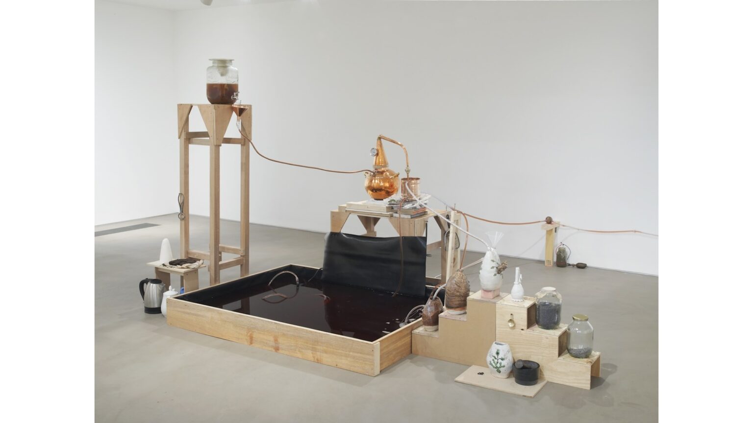 Candice Lin, System for a Stain, 2016. Mixed media. Dimensions variable ...
