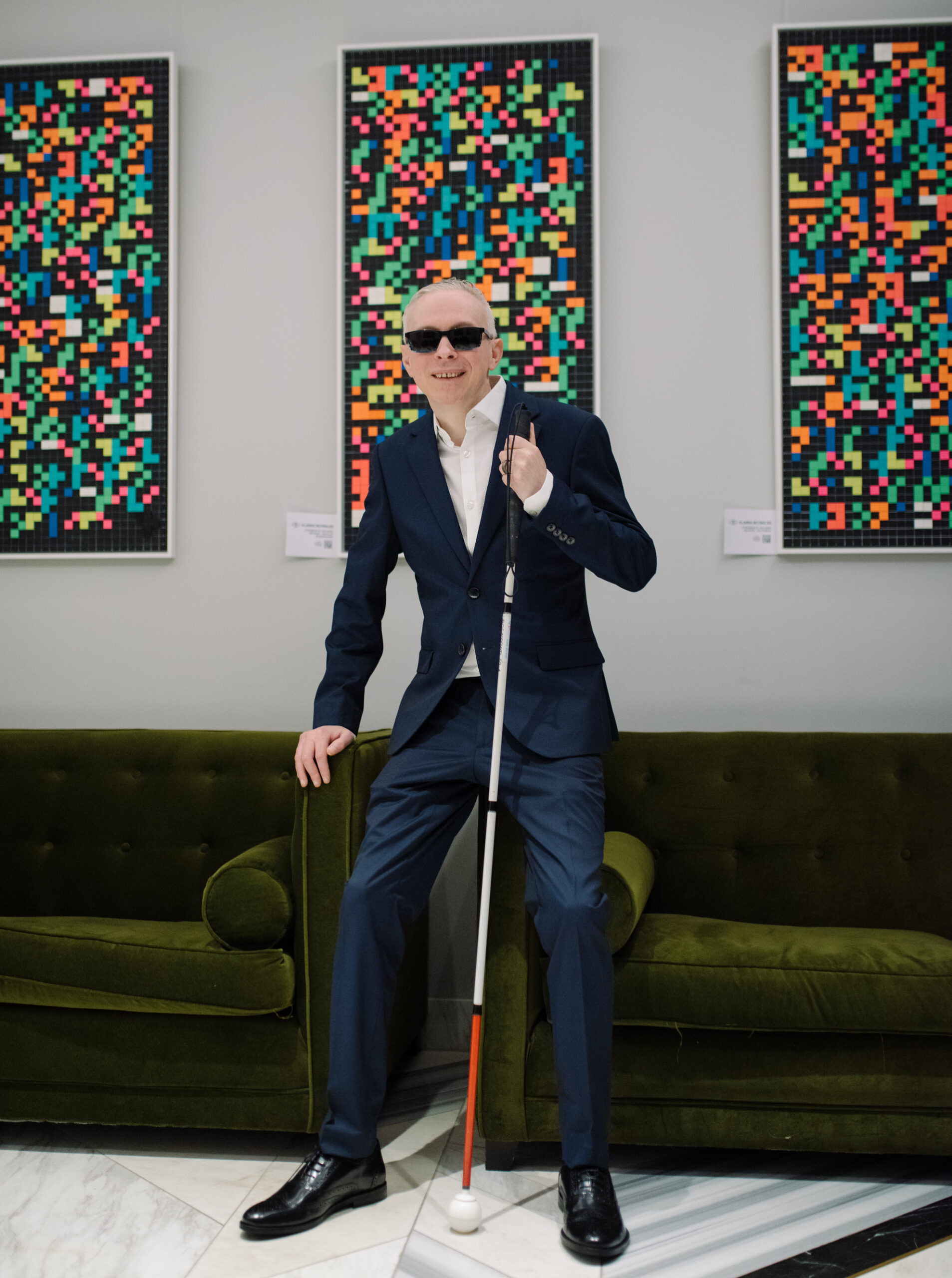 Blind braille artist Clarke Reynolds opens second London solo ...