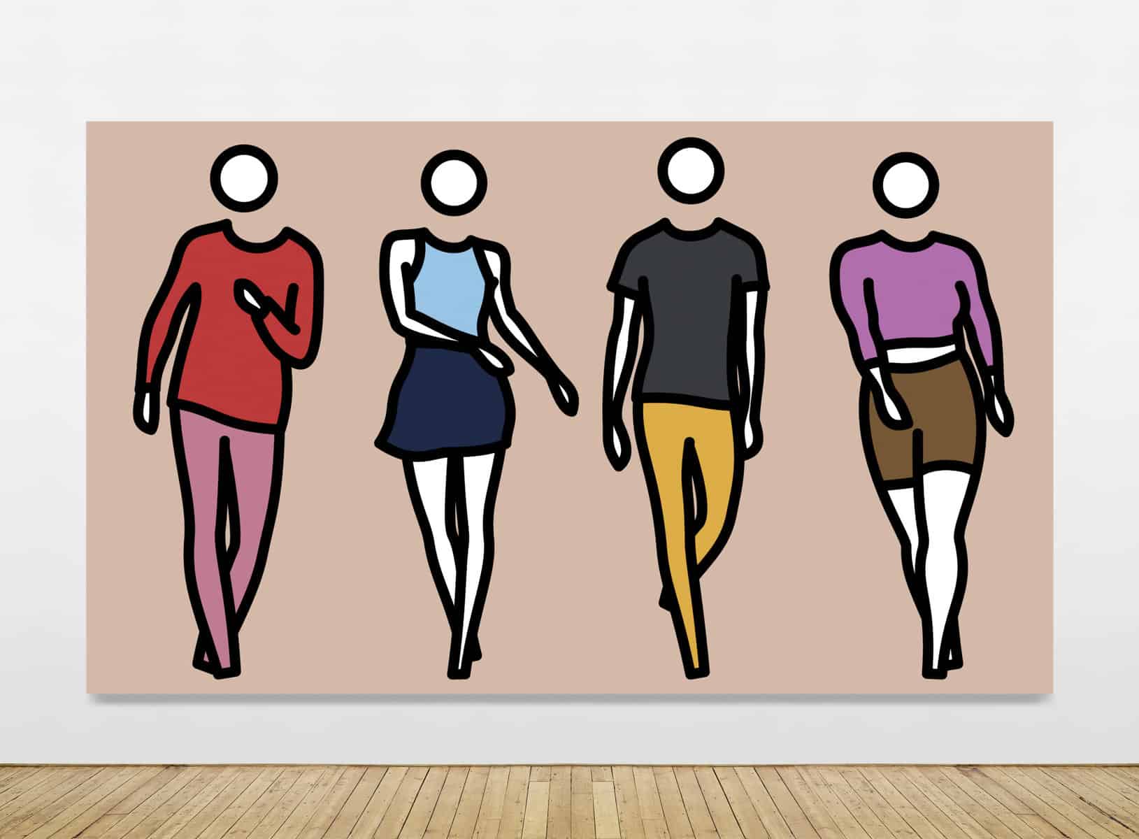 Julian-Opie.-Dance-2-Step-2.-2022.-Vinyl-on-aluminium-stretcher.-Large ...