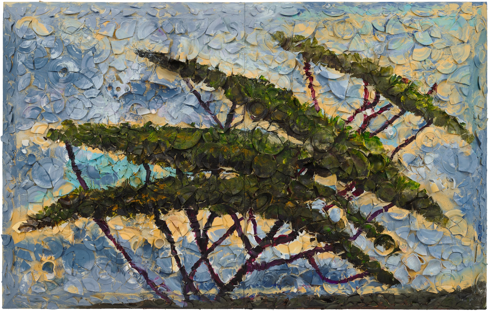 Julian Schnabel Portrait of Italy Through Its Trees I, 2025 Oil, plates ...