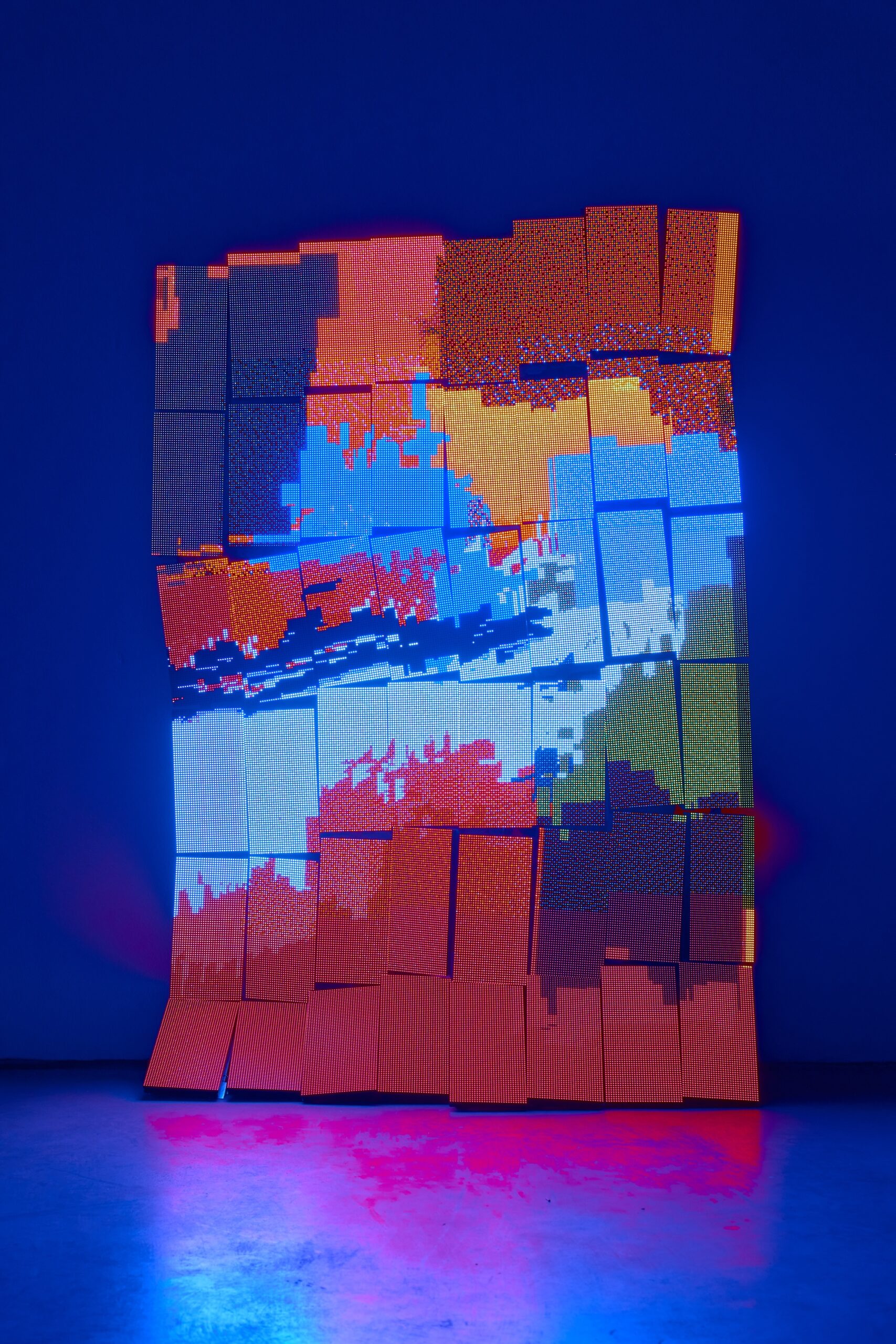 Luke Murphy Is It Done?, 2025 LED Matrix panels, steel armature ...