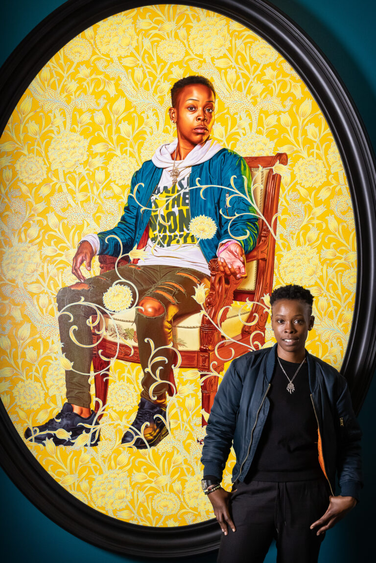 Kehinde Wiley’s Portrait of Melissa Thompson (2020) goes on display at the V&A alongside ...