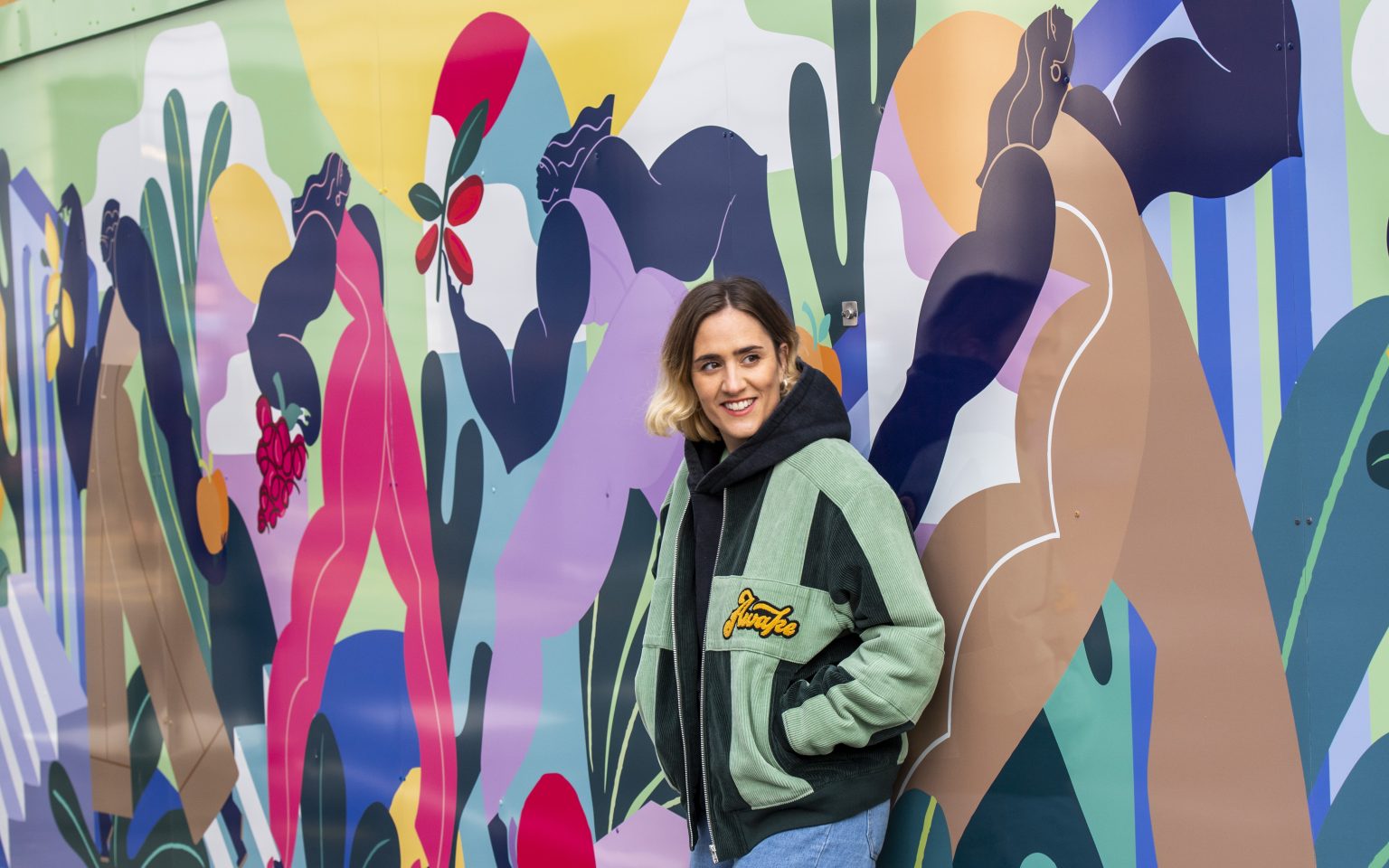 A colourful panoramic artwork created by London-based artist Kelly Anna ...