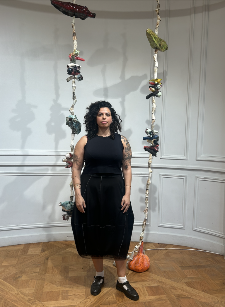 Pictured- Mirna Bamieh at Nika Project Space at Asia Now. Photo by Lee Sharrock. - FAD Magazine