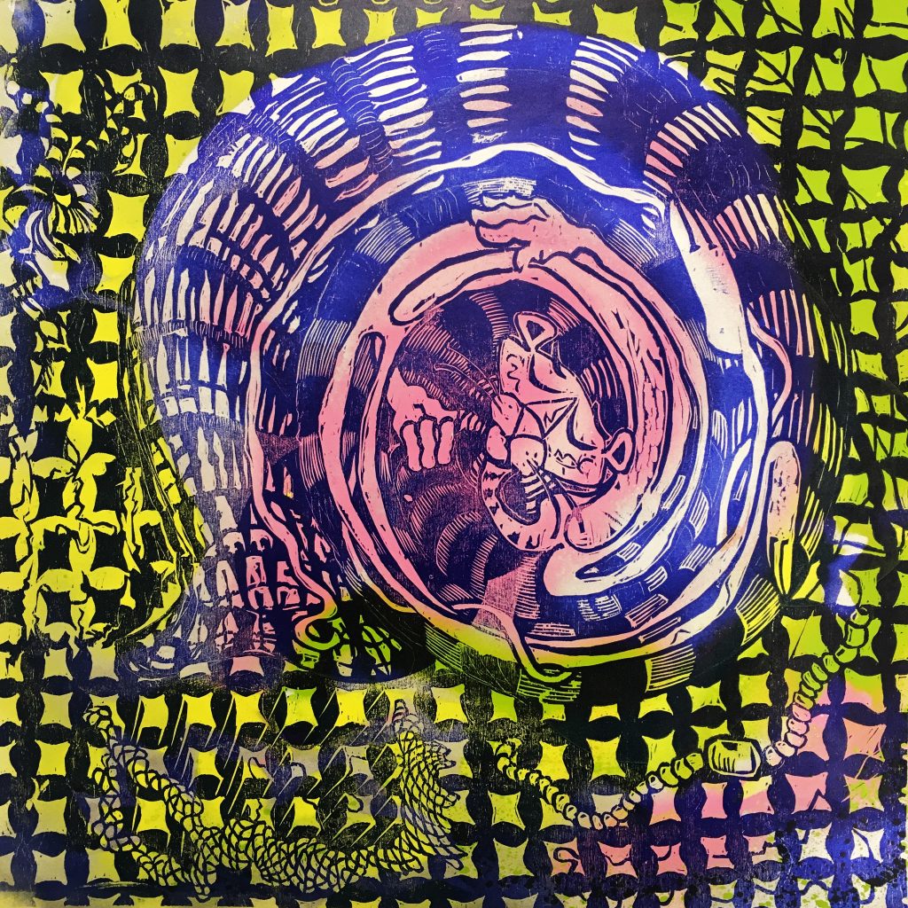 Tom Hardwick-Allan, Woodcut on plinth, 2018 FAD Magazine - FAD Magazine