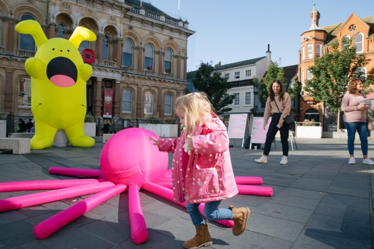 Artist Bruce Asbestos unveils Mega Bunny + Friends his new public ...