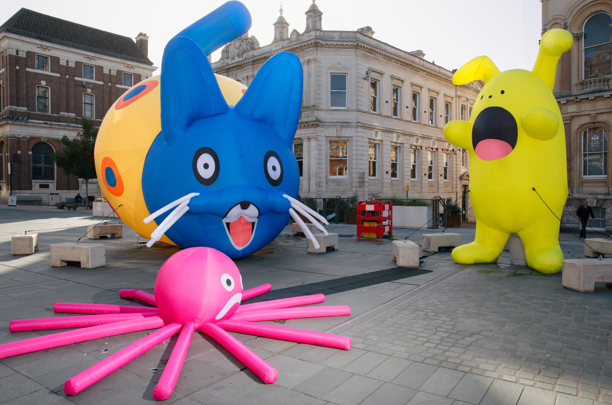 Artist Bruce Asbestos unveils Mega Bunny + Friends his new public ...