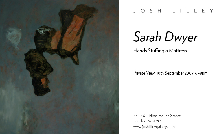 Sarah Dwyer Hands Stuffing a Mattress at Josh Lilley Gallery - FAD Magazine